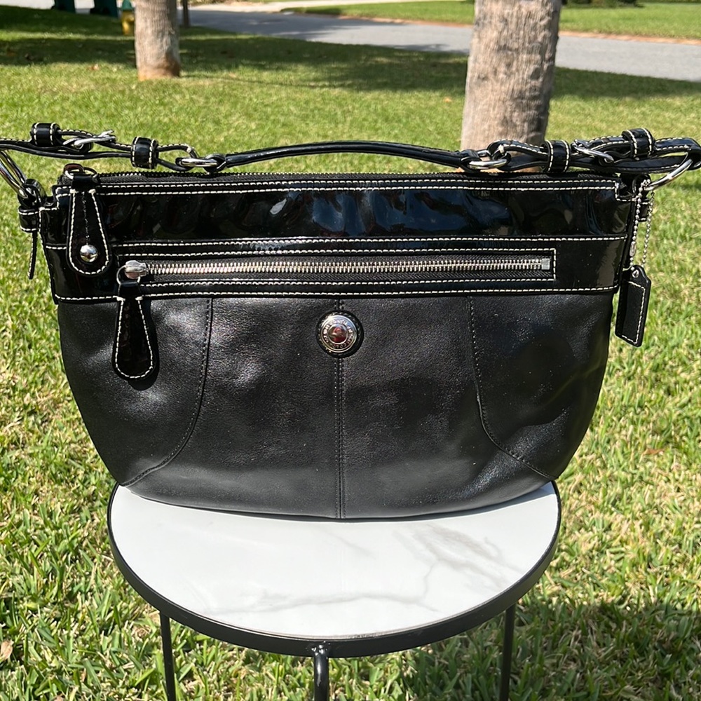 Coach Laura Leather Hobo Shoulder Bag - Gem